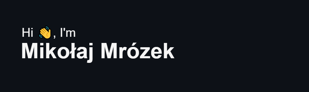 reqill (Mikołaj Mrózek) · GitHub