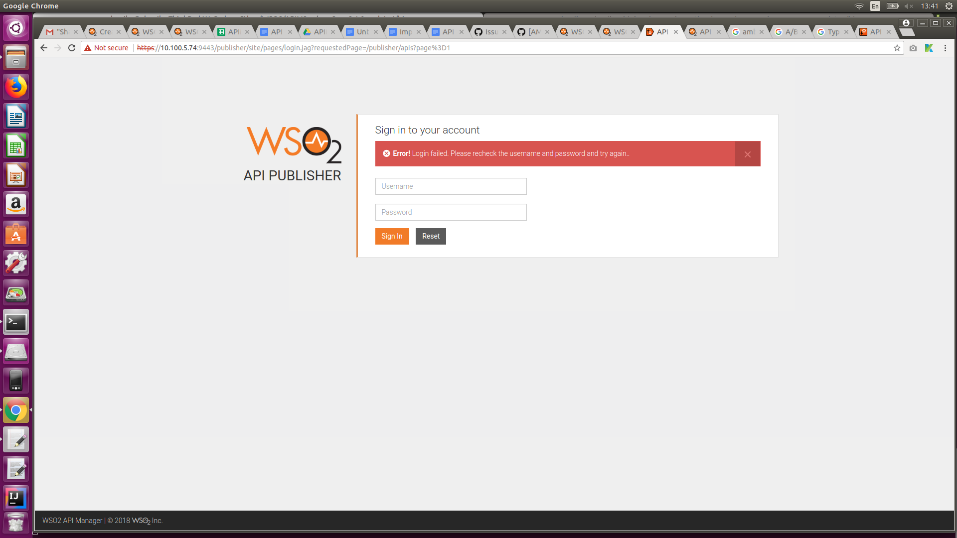 Am220 Bug Error Message Displayed When Trying To Login To Api Publisher With Invalid