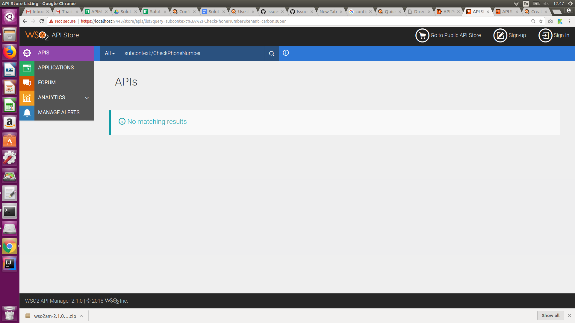 API Search option under Community Features does not work as expected when search using API sub ...