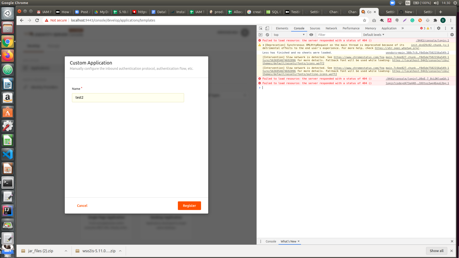 Failed to load resource: the server responded with a status of 404 when adding a custom ...