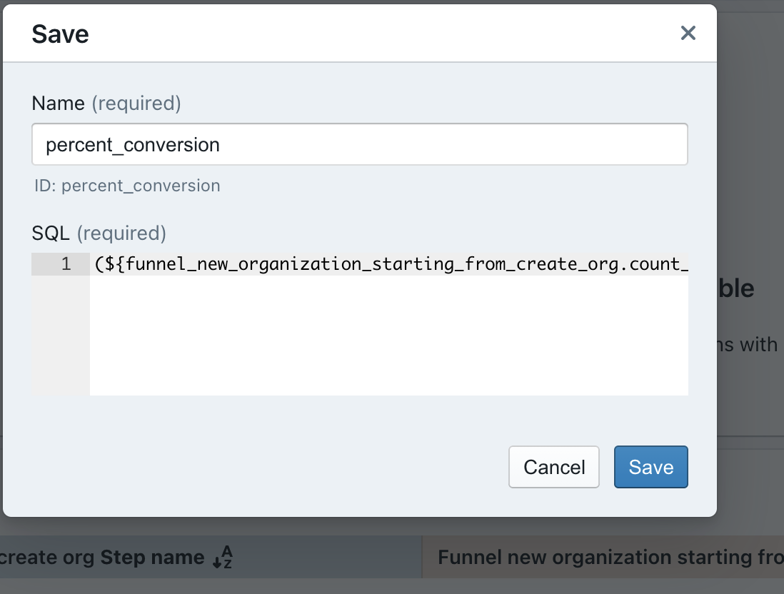 the UI for table calculations should be more friendly for long queries · Issue #533 · lightdash ...