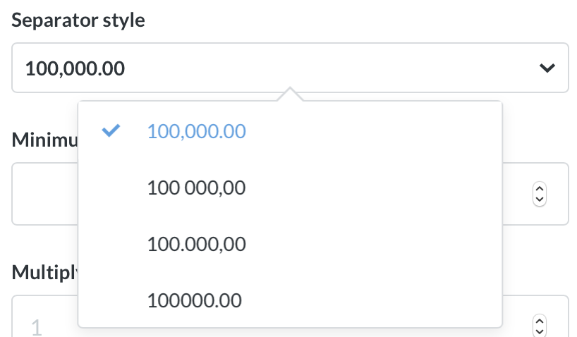 You should have the option to change the `separator style` in big ...