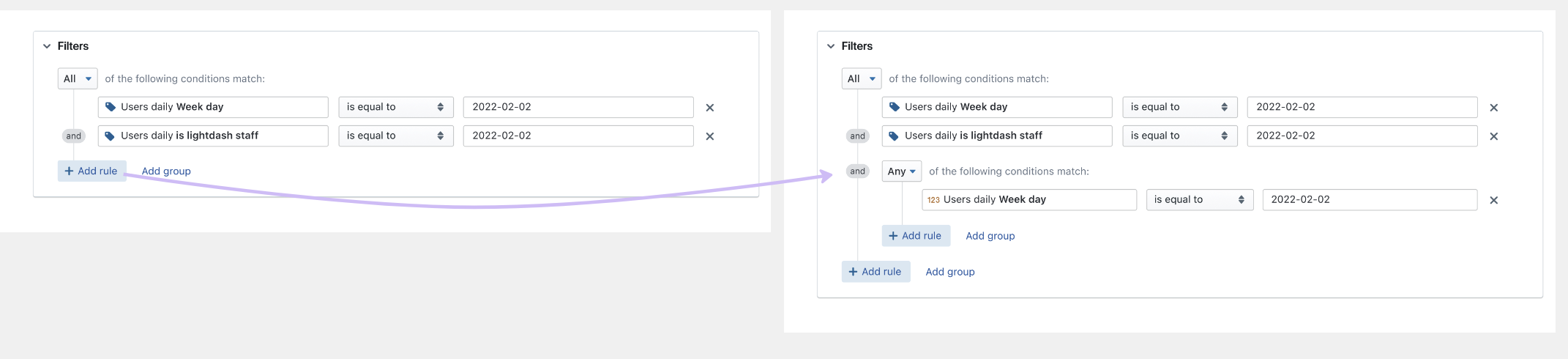 I want to be able to nest and/or filters in the same filter block · Issue #3700 · lightdash ...