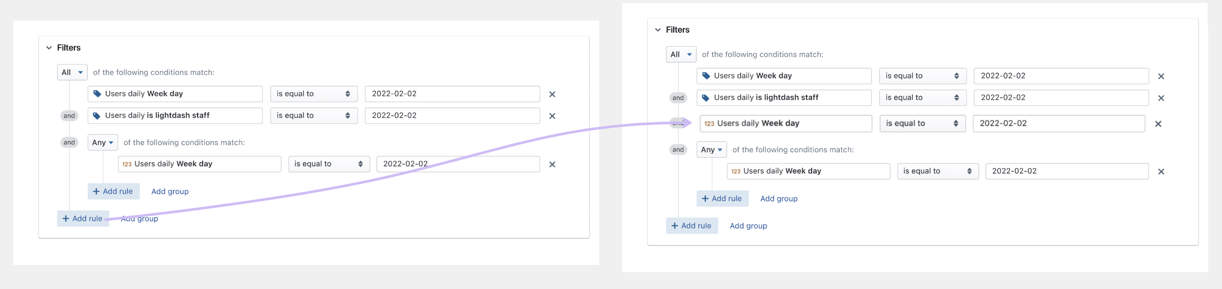 I want to be able to nest and/or filters in the same filter block · Issue #3700 · lightdash ...