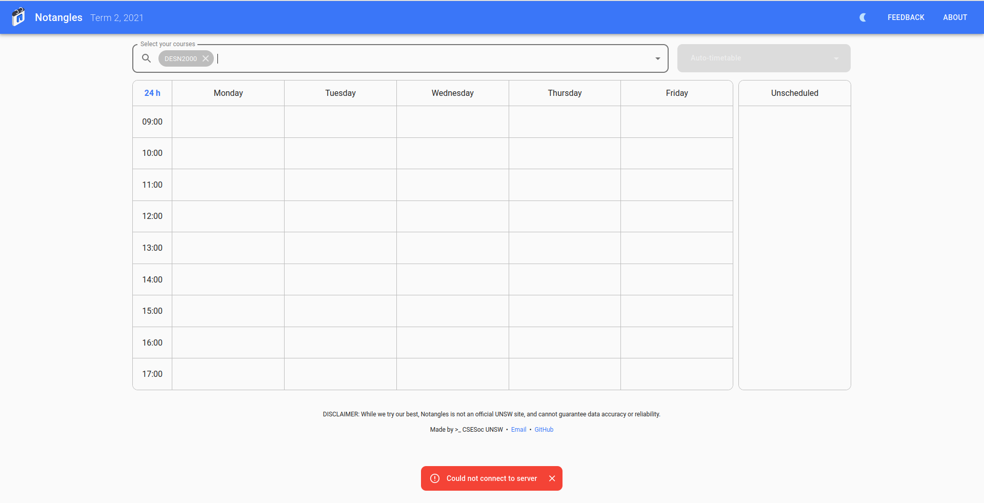 Can't add DESN2000 to timetable · Issue #169 · devsoc-unsw/notangles · GitHub