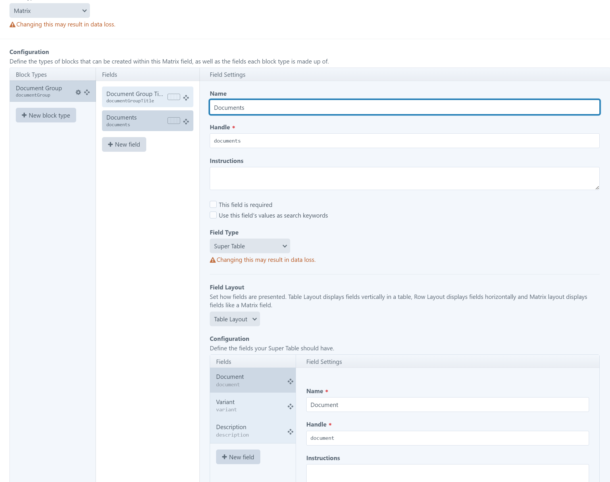 Super Table within Matrix field triggers large number of jobs to update search index · Issue ...