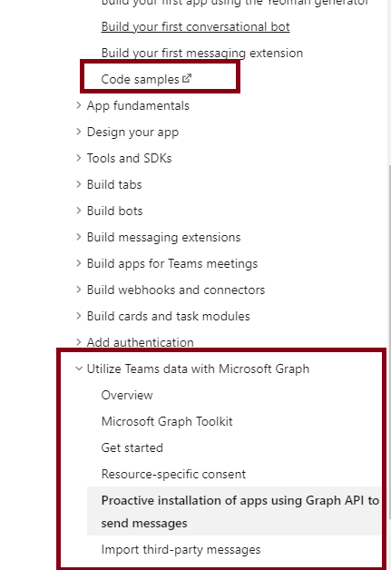 Need help to link Graph API sample codes · Issue #3844 · MicrosoftDocs/msteams-docs · GitHub