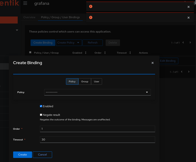 Error On Policyusergroup Binding Creation · Issue 2496 · Goauthentikauthentik · Github 