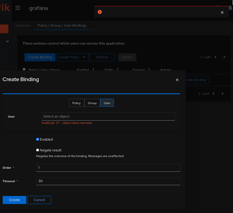 Error on Policy/User/Group Binding creation · Issue #2496 · goauthentik ...