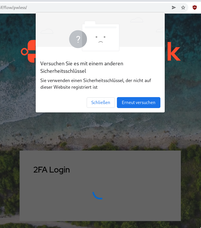 Passwordless WebAuthn Login not working · Issue #2567 · goauthentik/authentik · GitHub