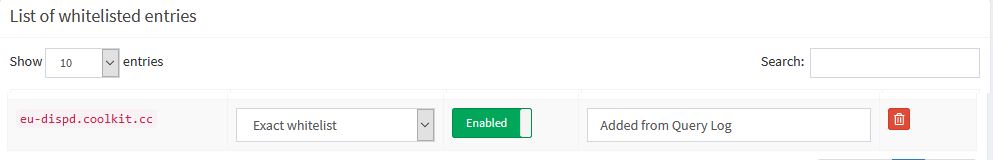 Domin incorrectly added to WhiteList · Issue #1755 · pi-hole/web · GitHub