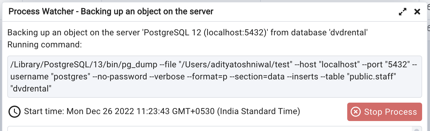 Backup feature not works correctly · Issue #5677 · pgadmin-org/pgadmin4 · GitHub