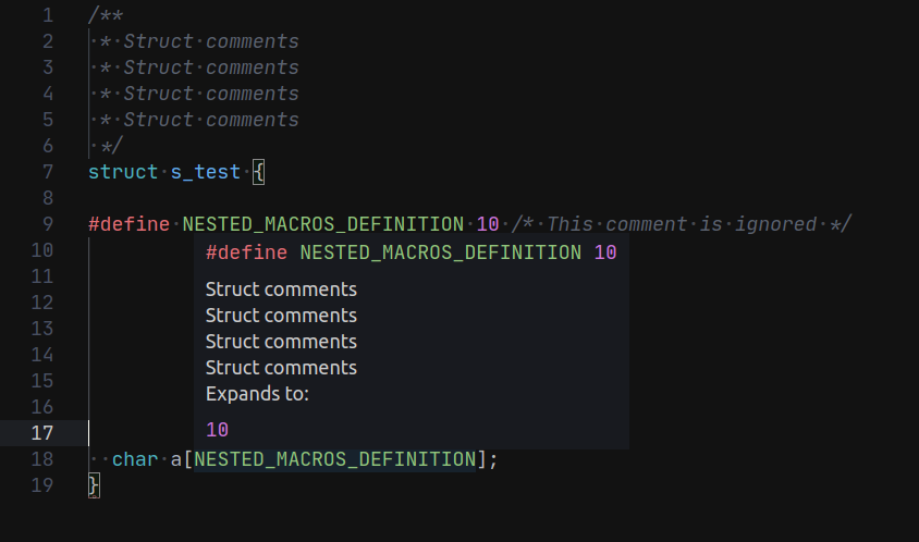 Macros comments inside a struct are not interpreted · Issue #7578 · microsoft/vscode-cpptools ...