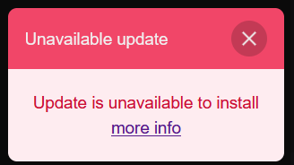 'Update is unavailable to install' message on 0.7.0rc3 · Issue #692 ...