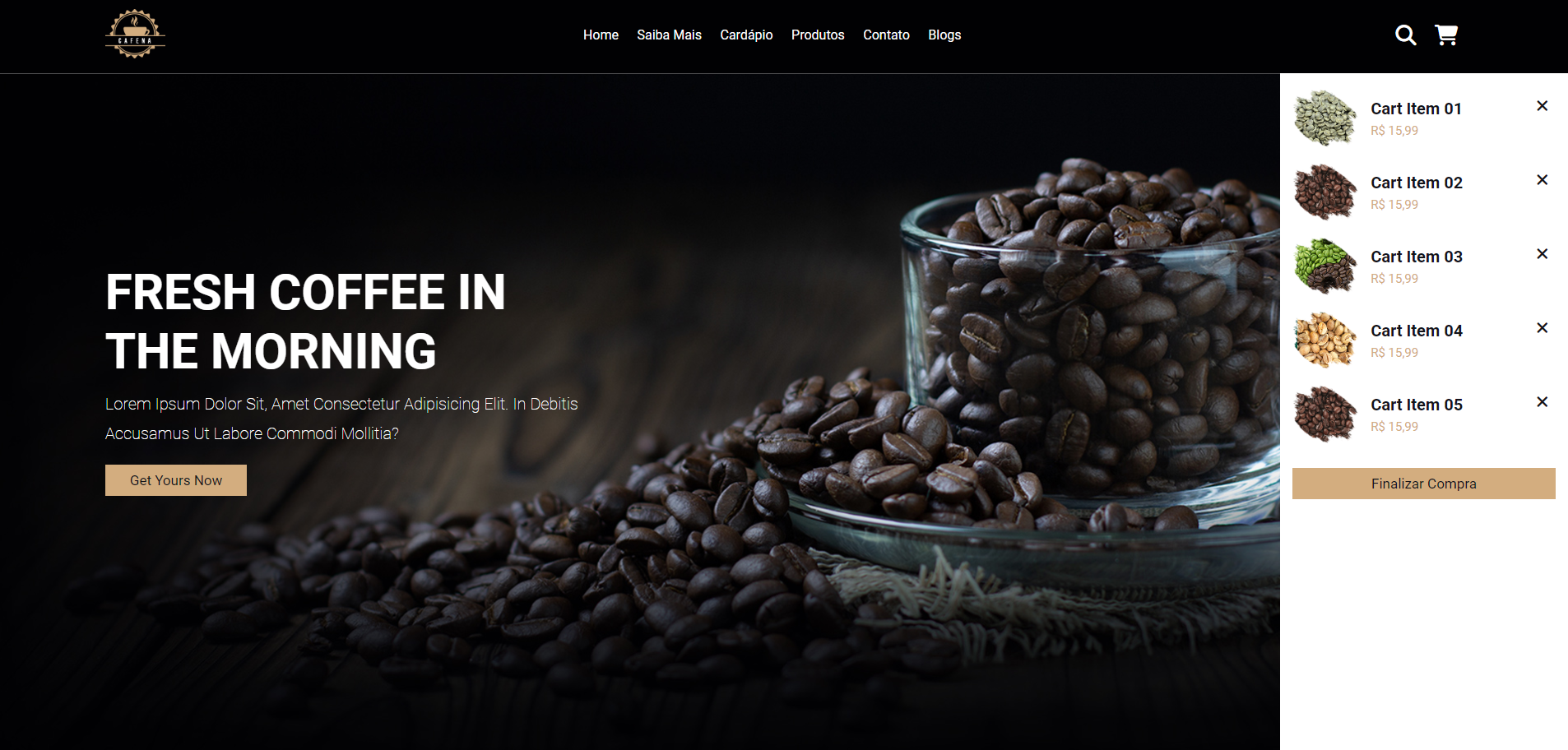 GitHub - GiovaneRichard/Coffee-Shop: Estudo de website Coffe Shop ...