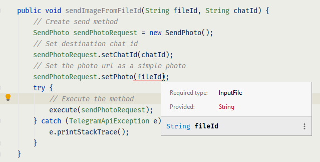 Can`t put the photo id into SendPhoto · Issue #828 · rubenlagus ...