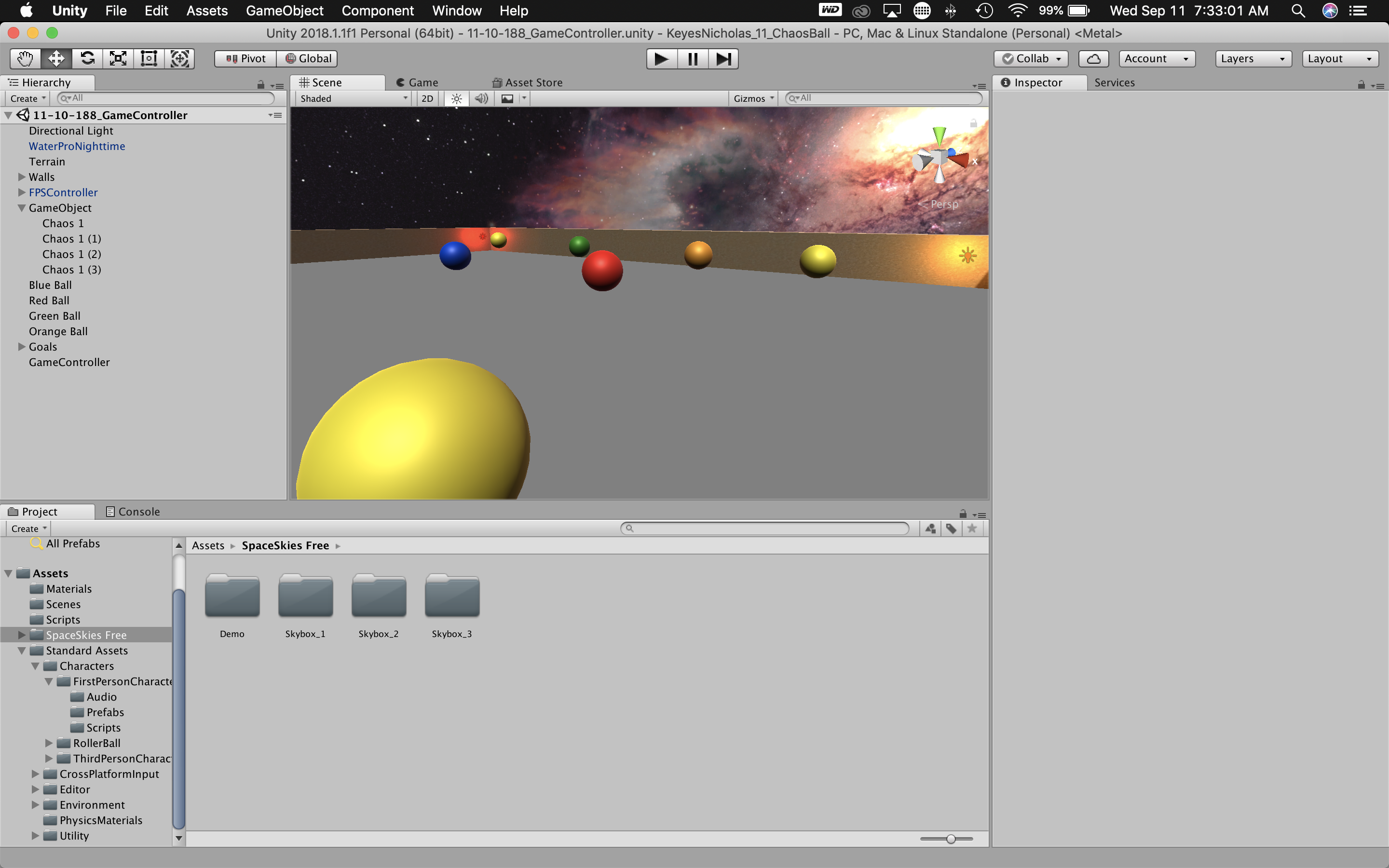 GitHub - nbkeyes/ChaosBall-: The goal of this game is to basically get ...
