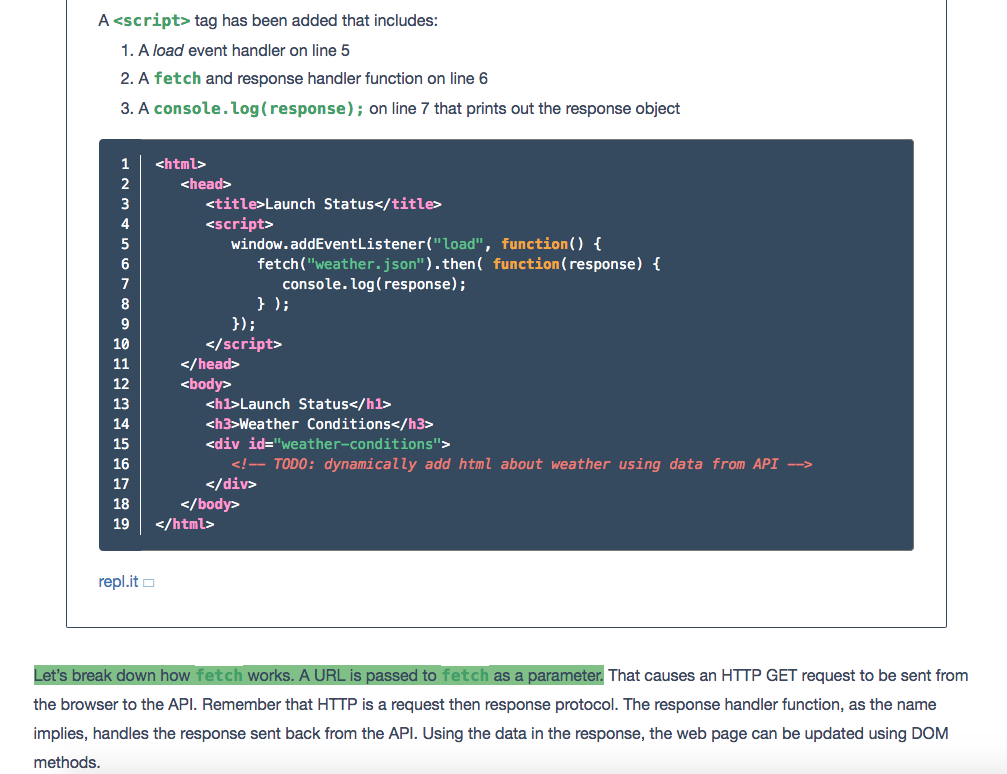 [Clarity] Fetch example clarity improvements - Missing URL and phrasing changes. · Issue #155 ...