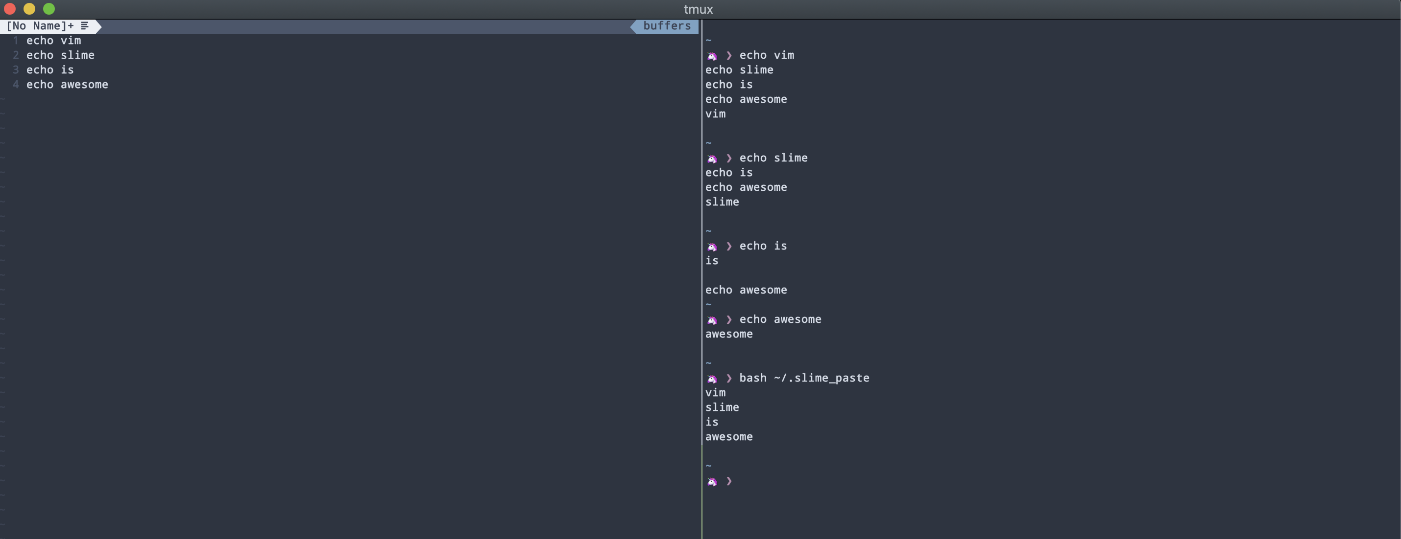 How to people send scripts to bash or other shell? · Issue #246 · jpalardy/vim-slime · GitHub