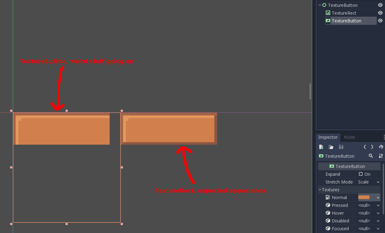 Texturebutton Rendering Issue · Issue 12368 · Godotenginegodot · Github
