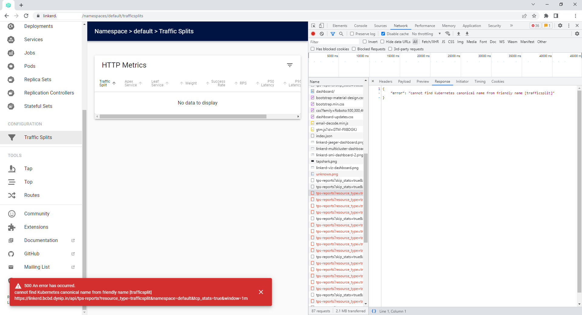 Several Pages On The Dashboard Are Blank · Issue 9528 · Linkerdlinkerd2 · Github 