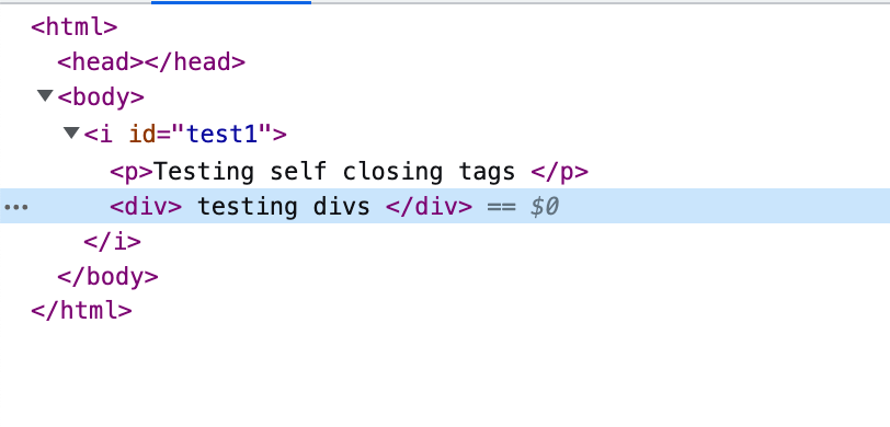 Does not work with self-closing tags · Issue #76 · rushter/selectolax · GitHub