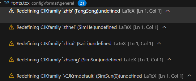 Redefining CJKfamily `zhfs' (FangSong)undefined 这个warning需要理会嘛？ · Issue #322 · TheNetAdmin ...