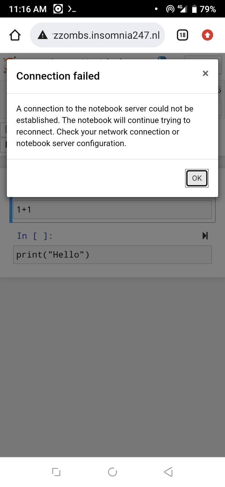 Keeps Connecting To Kernel · Issue 6796 · Jupyternotebook · Github