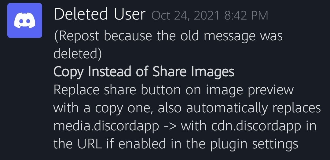 Request regarding share replaced to copy · Issue #668 · Aliucord/plugin-requests · GitHub