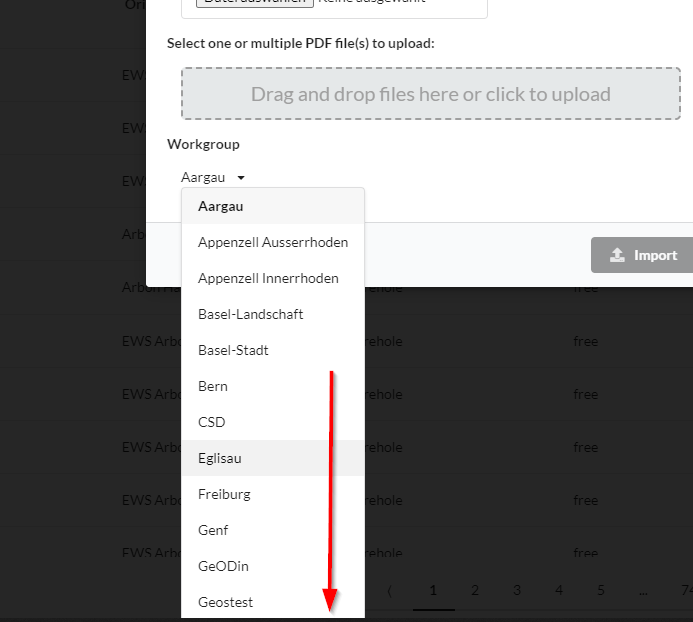 Workgroup Dropdown bei Import nicht scrollbar · Issue #740 · swisstopo/swissgeol-boreholes-suite ...