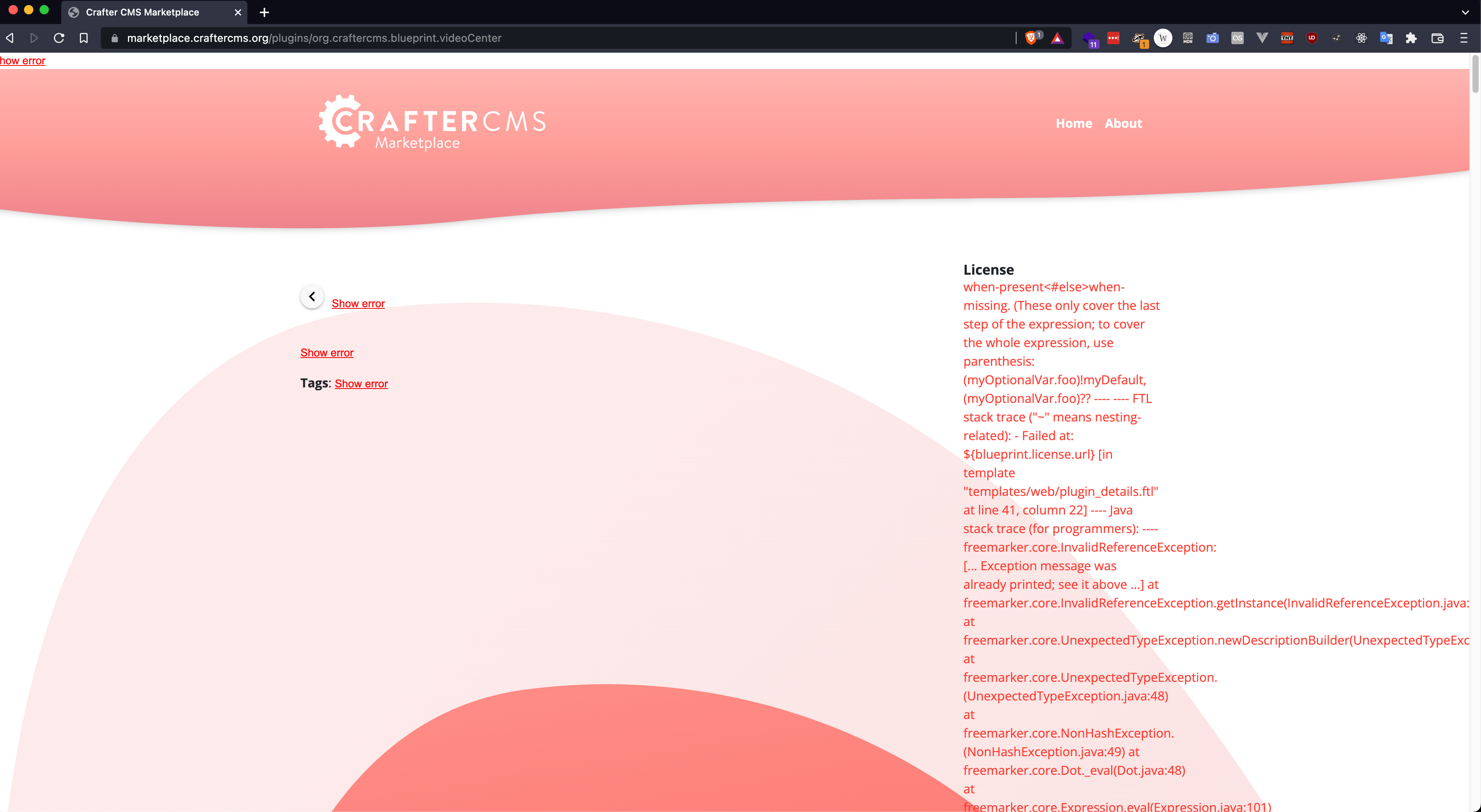 FreeMarker template error in marketplace blueprint videoCenter · Issue #5734 · craftercms ...