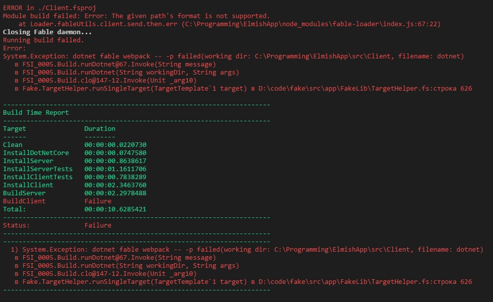 BuildClient failure · Issue #159 · SAFE-Stack/SAFE-BookStore · GitHub