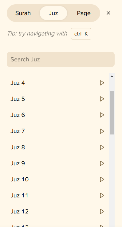 [feature]: Multiple surah selection on murrotal playing · Issue #1995 · quran/quran.com-frontend ...