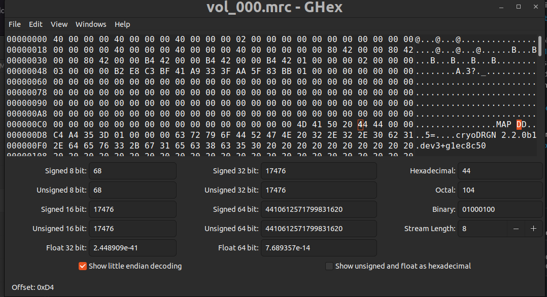 Wrong Format Of The Machine Stamp In The Generated Mrc Files · Issue