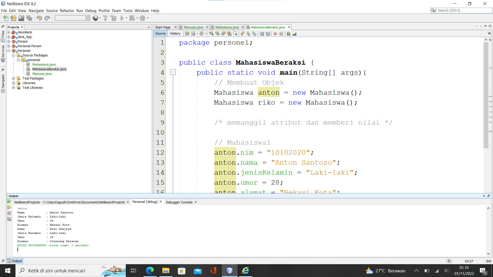 GitHub - agusharya17/Praktikum-3---OOP-Dwi-Agus-Haryanto.312110033-