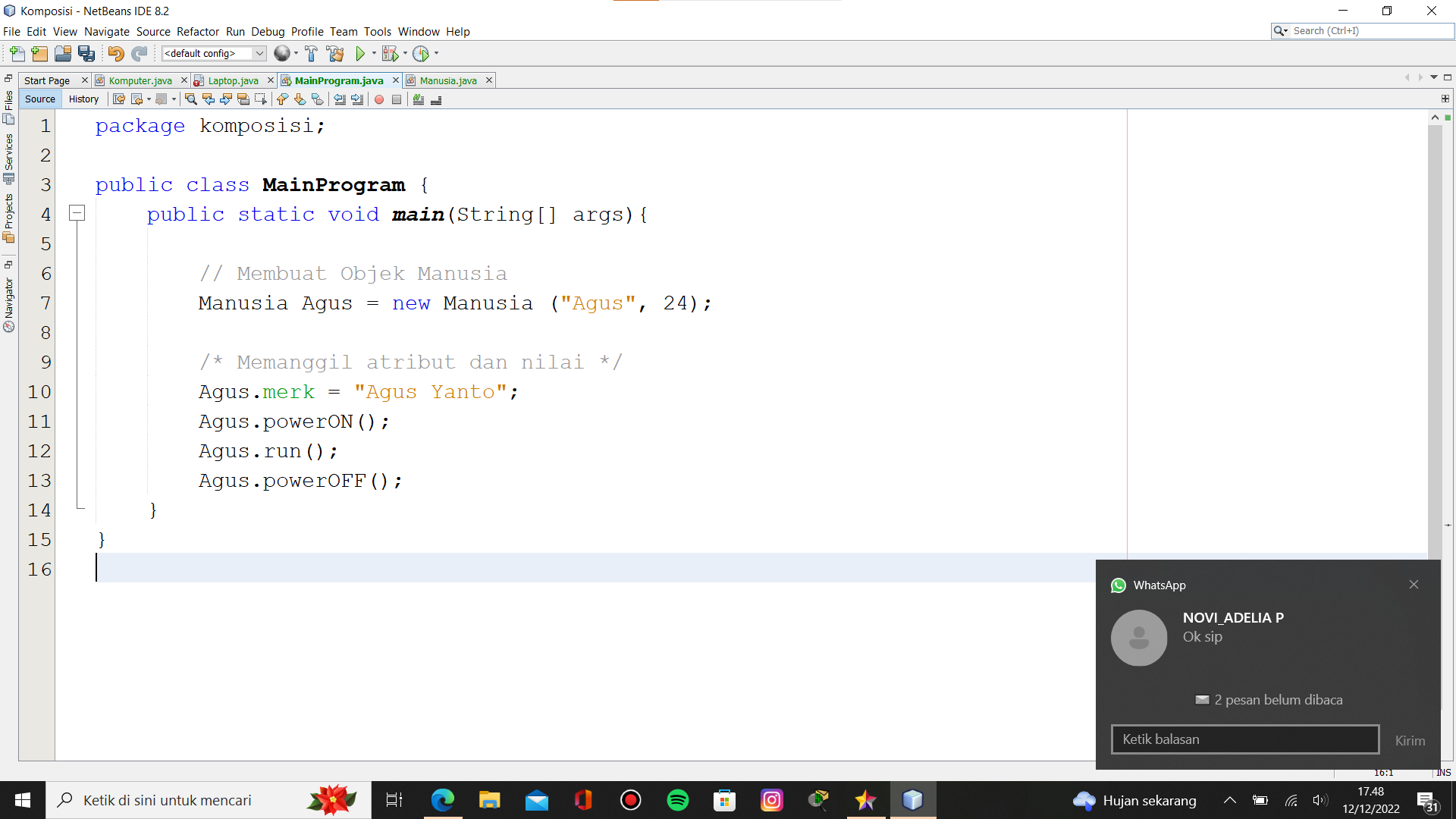 GitHub - agusharya17/praktikum7--Dwi-Agus-Haryanto-312110033-