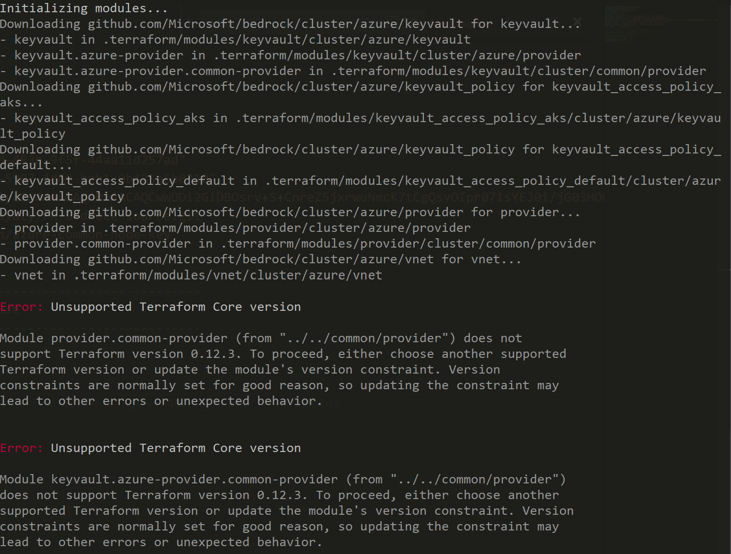 Terraform 12.x is not supported · Issue #470 · microsoft/bedrock · GitHub