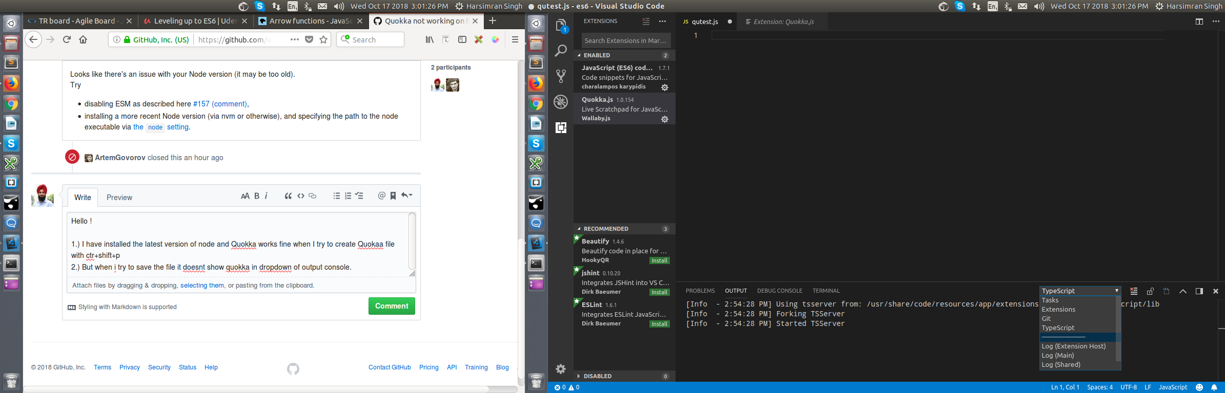 Quokka not working on files · Issue #272 · wallabyjs/quokka · GitHub