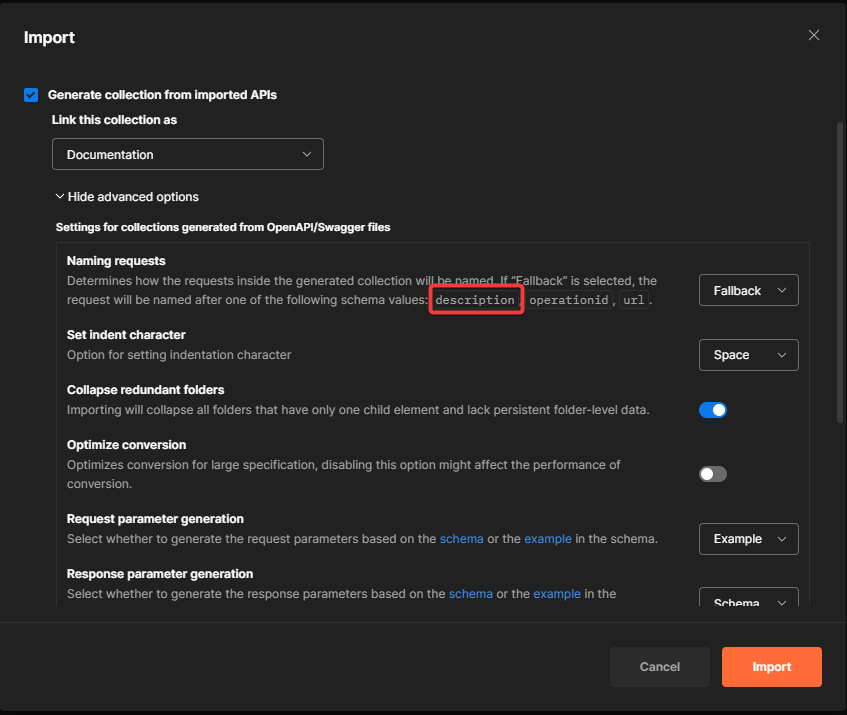 Import Ignoring Description From Oas3 · Issue 11356 · Postmanlabspostman App Support · Github