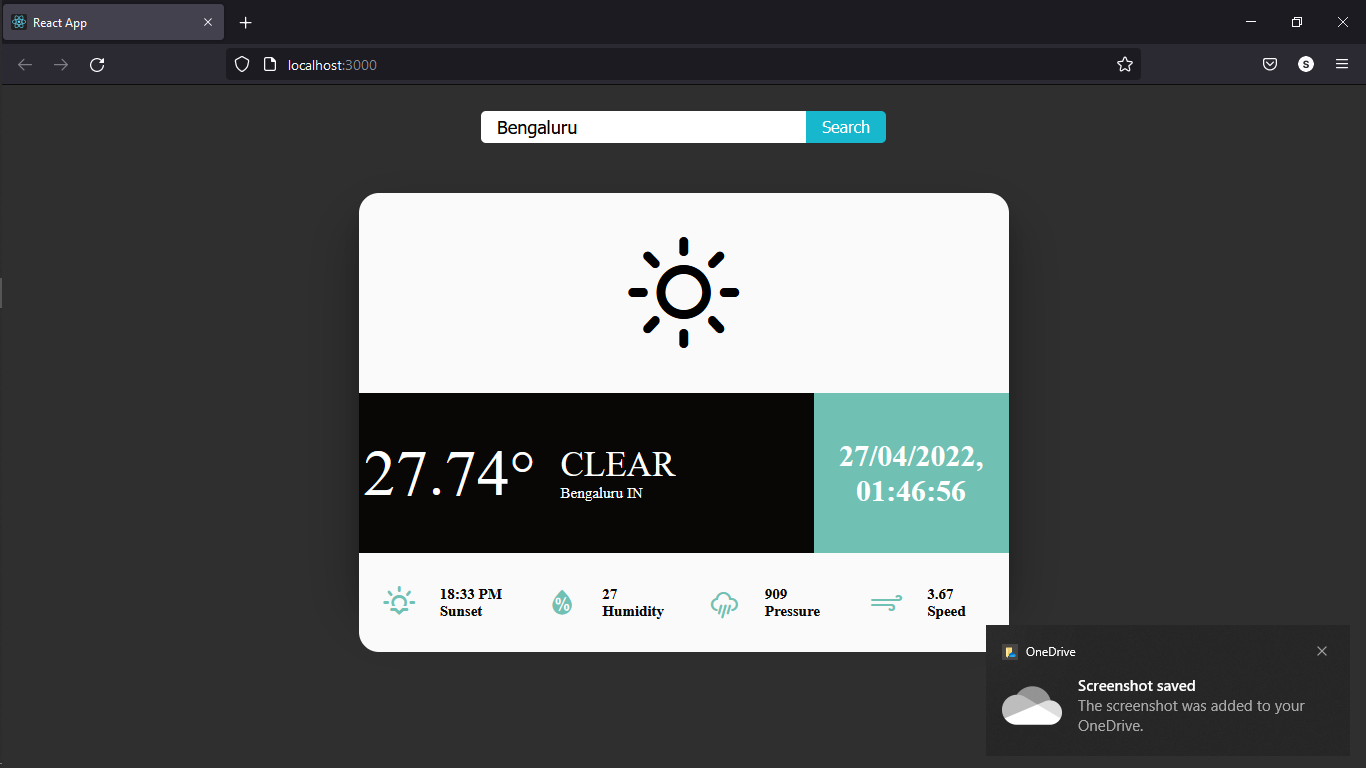 GitHub - SANKARAMDAS/Realtime-Weather-App-on-ReactJs
