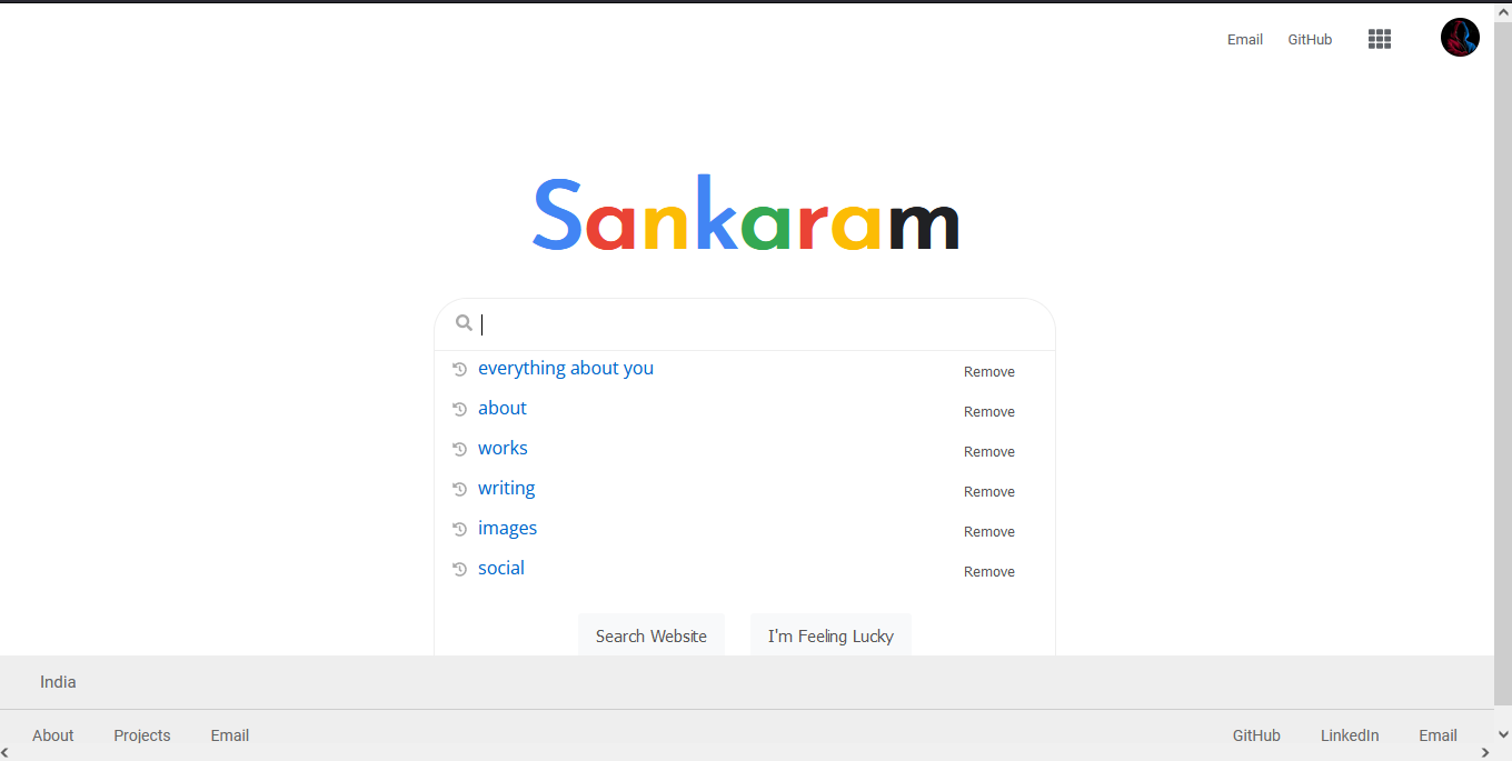 GitHub - SANKARAMDAS/sfolio: Google Style Portfolio Page