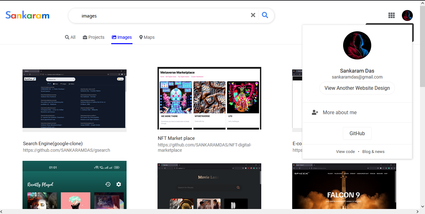GitHub - SANKARAMDAS/sfolio: Google Style Portfolio Page