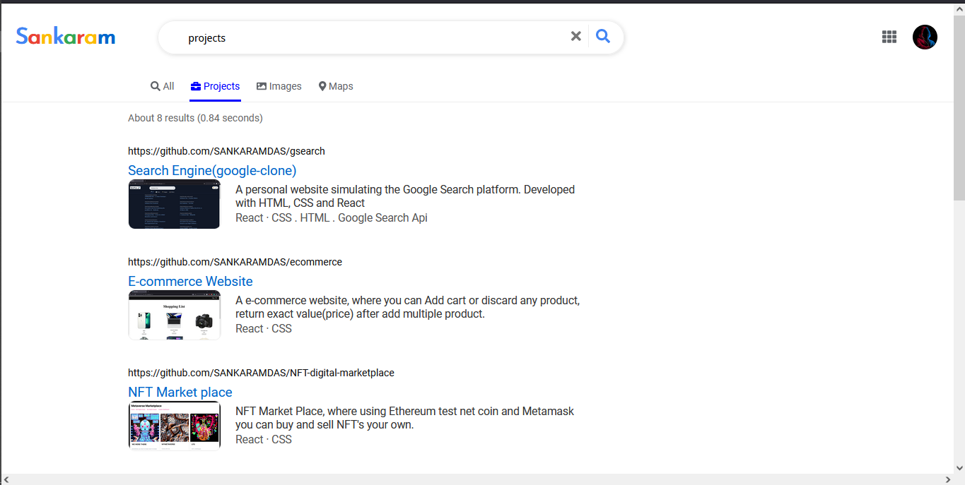 GitHub - SANKARAMDAS/sfolio: Google Style Portfolio Page