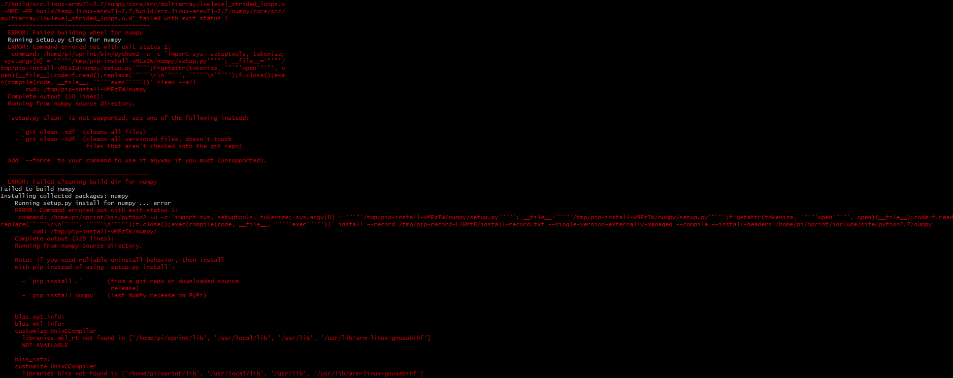 Installer stuck. "Building wheel for numpy (setup.py): still running..." · Issue #302 ...