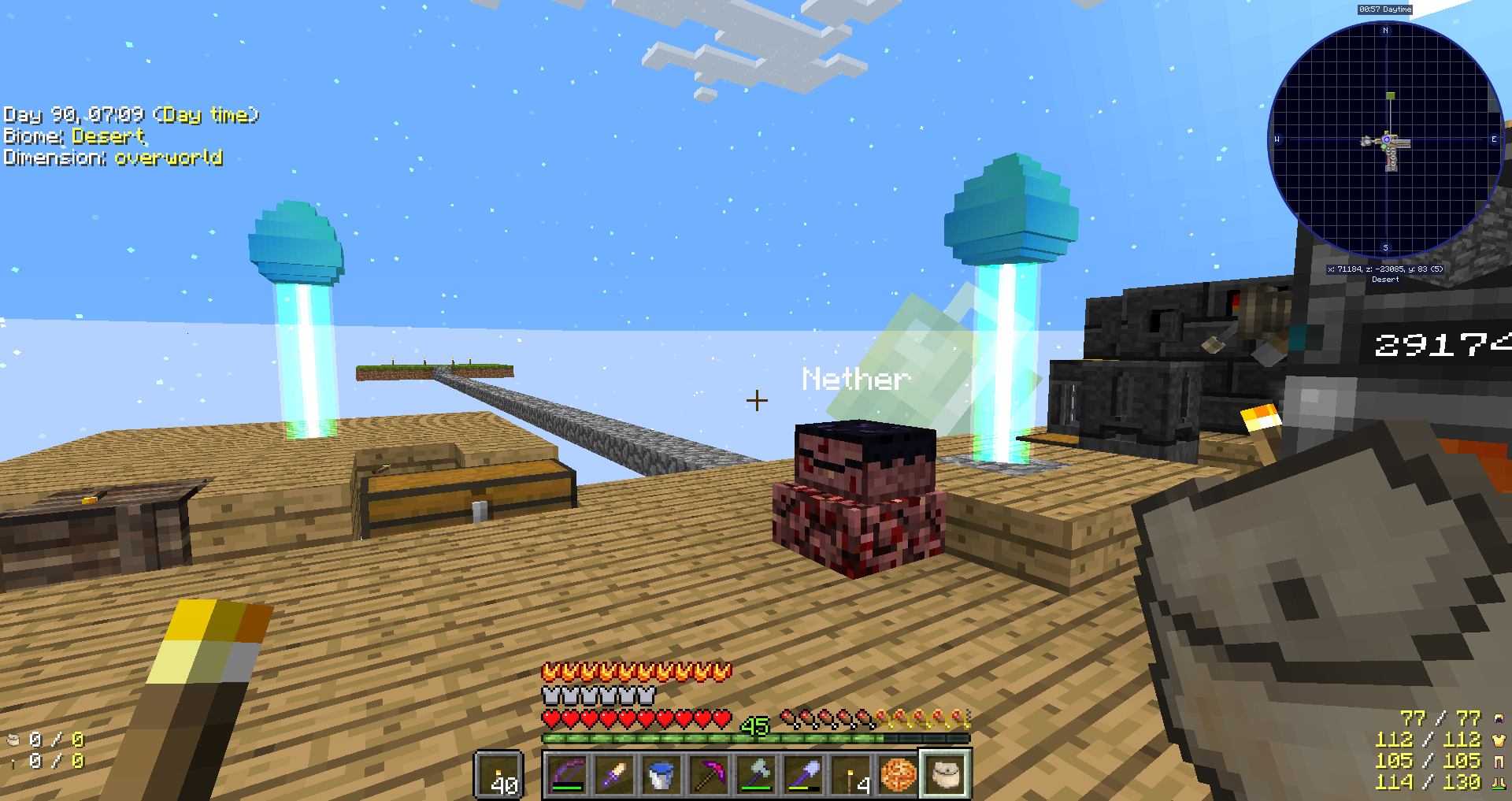 Returning from Landia with the portal spawned a new portal and deleted the part of the base ...