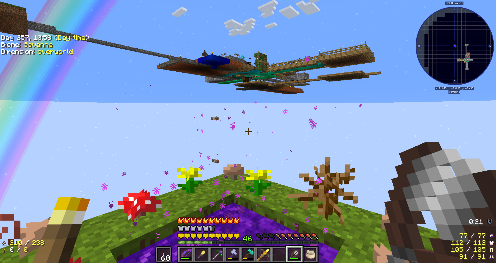 Returning from Landia with the portal spawned a new portal and deleted the part of the base ...