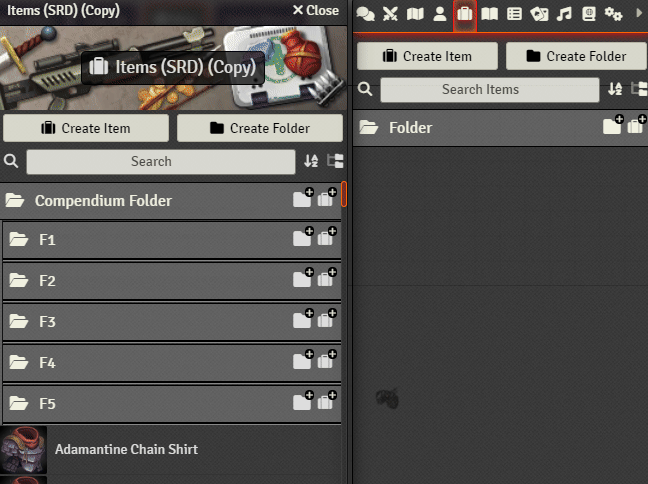 Fixed dropping a folder into another or into/out of a compendium pack not being rejected when ...