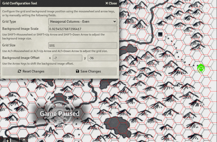 Hex grid doesn't match the preview of the grid configuration tool after saving changes · Issue ...