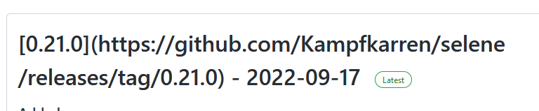 Auto Release Keeps The Link In The Title · Issue 421 · Kampfkarren Selene · Github