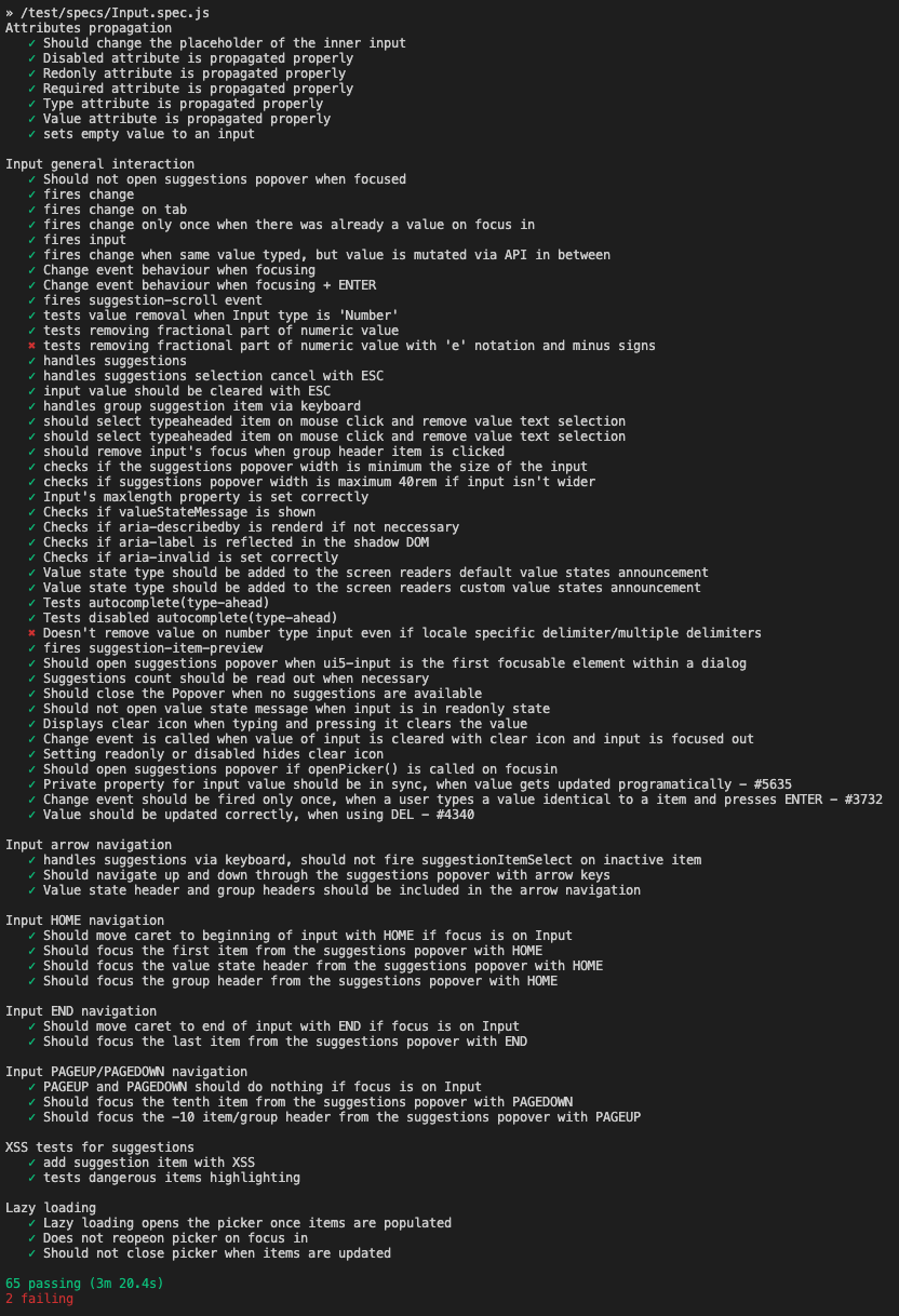 Ui5 Input Failing Tests · Issue 6171 · Sap Ui5 Webcomponents · Github